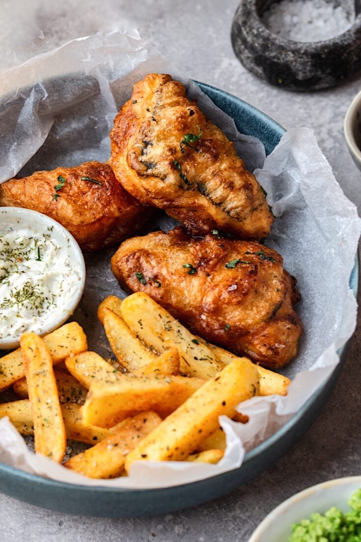 Beer Battered Tofish and Chips - Cupful of Kale