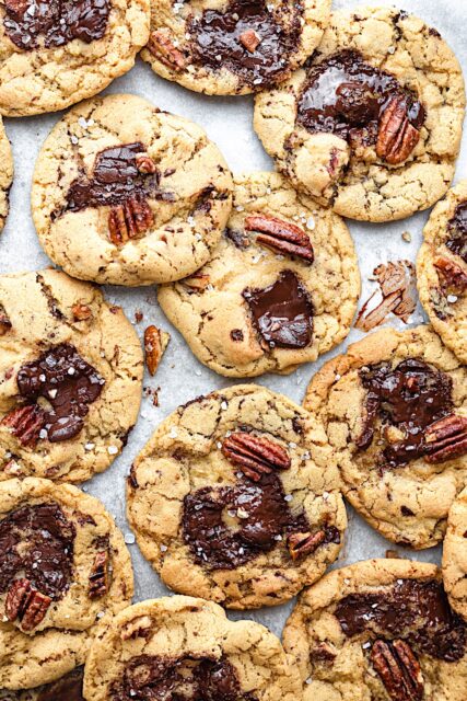 Vegan Maple Pecan Chocolate Chip Cookies - Cupful of Kale