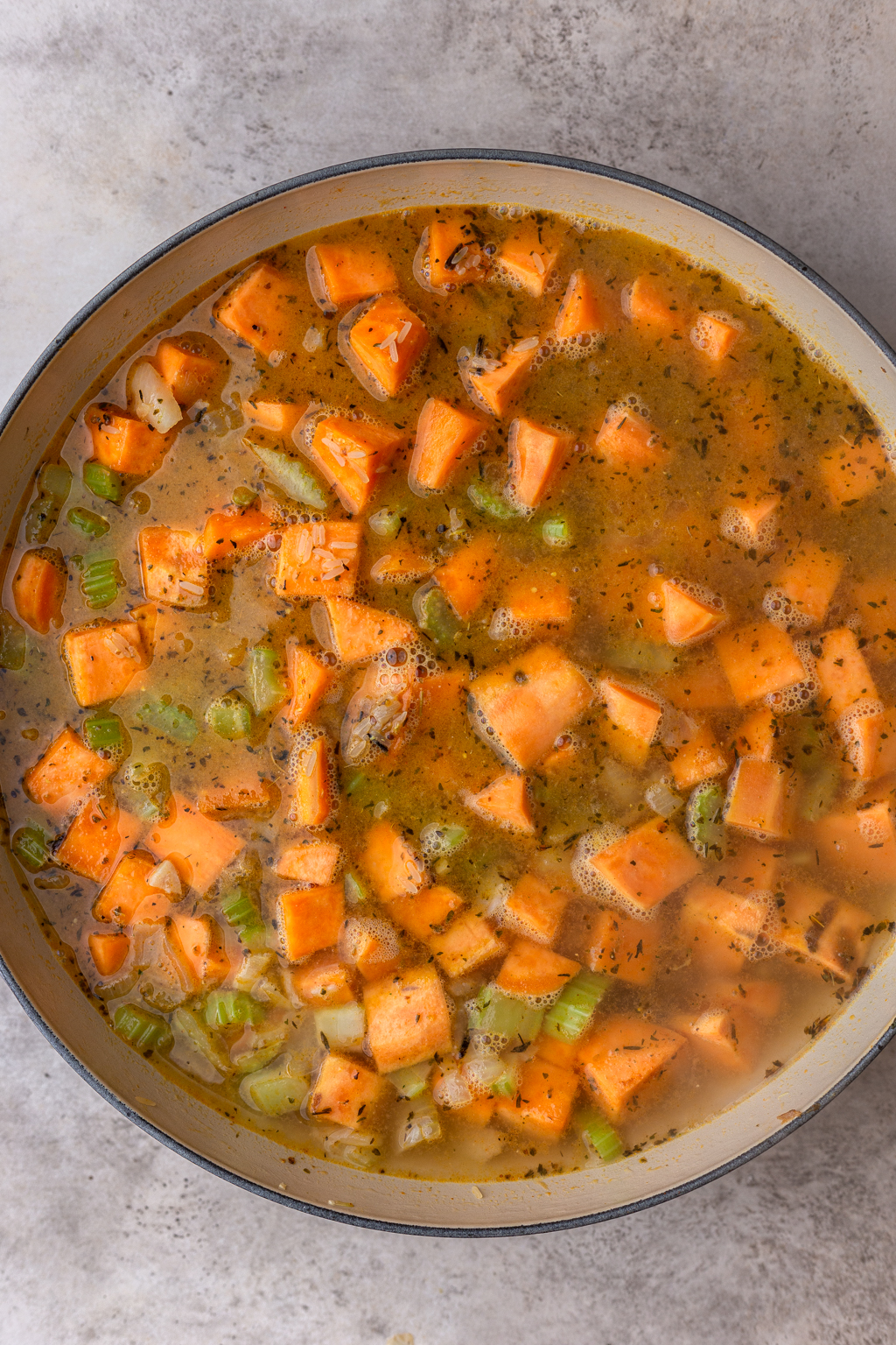 Creamy Sweet Potato and Wild Rice Soup - Cupful of Kale