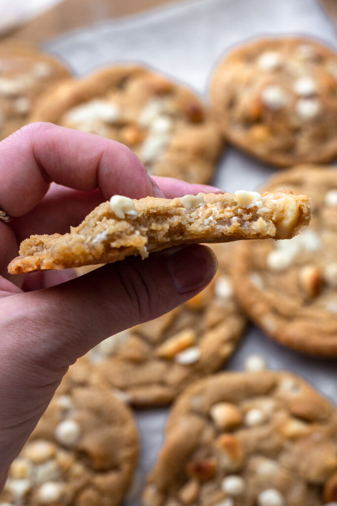 Vegan White Chocolate Macadamia Nut Cookies - Cupful of Kale