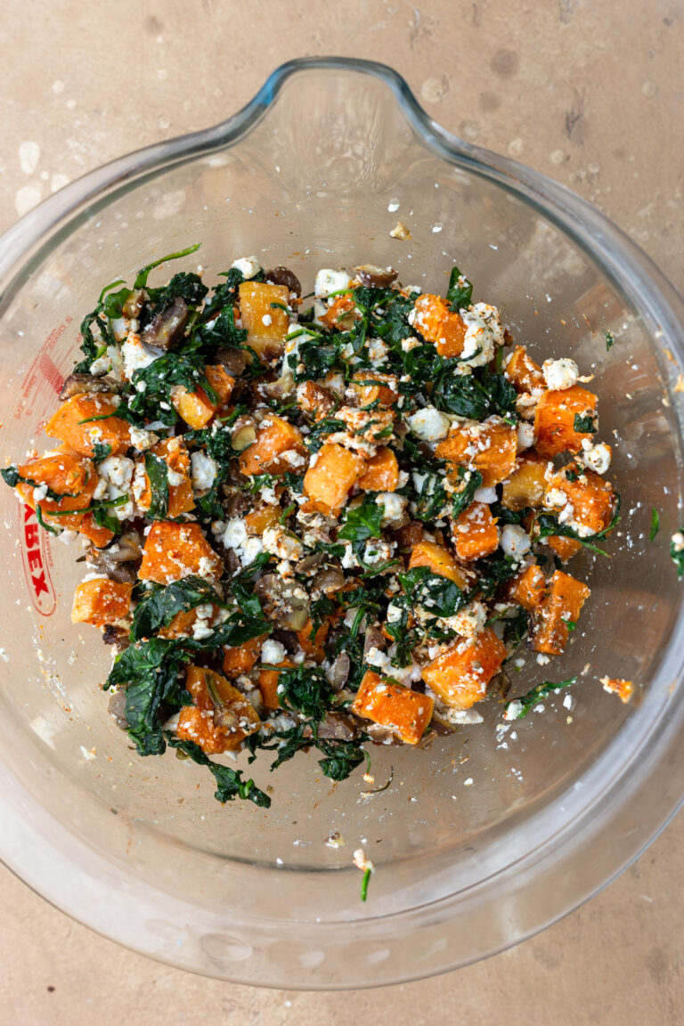 Vegan Butternut Squash, Chestnut, Spinach and Feta Filo Pie - Cupful of ...